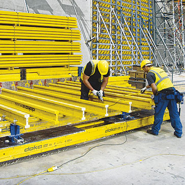 Pre-assembly on site - Doka